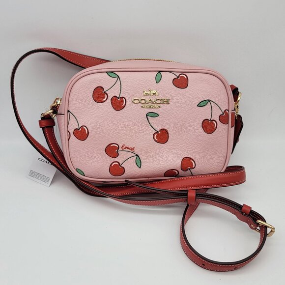 Coach | Bags | Coach Mini Jamie Camera Bag With Heart Cherry Print ...